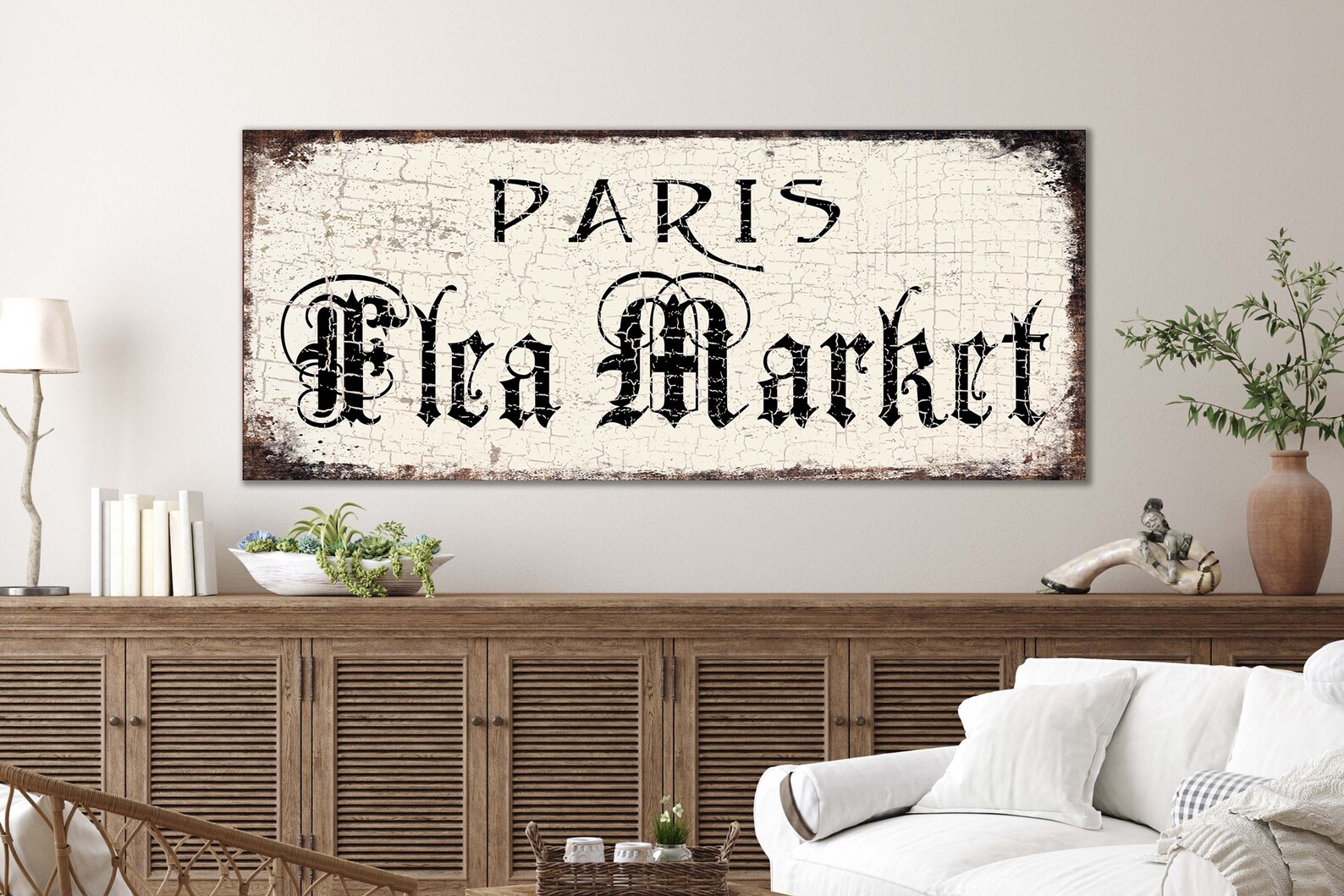 PARIS Wall Art France Country Market Sign Paris FLEA MARKET - Etsy