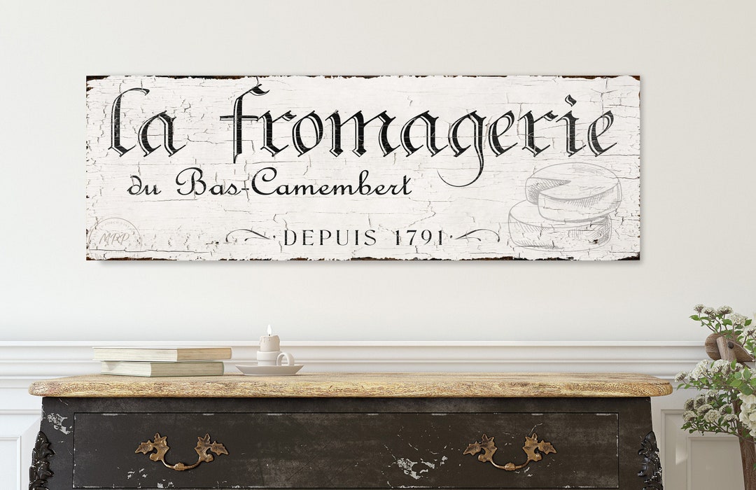 French Country Decor La Fromagerie Vintage Cheese Shop Sign French ...