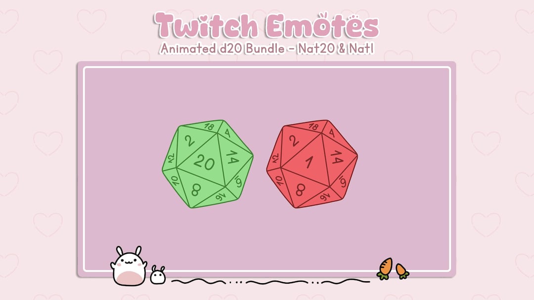 Nat20&nat1 Bundle Animated Emotes - for Twitch, Discord, Youtube, DND ...