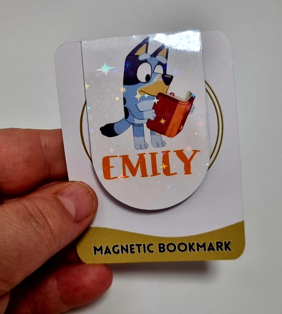 Bluey MAGNETIC BOOKMARK Personalized reader Gift Book Book Club Booktok ...