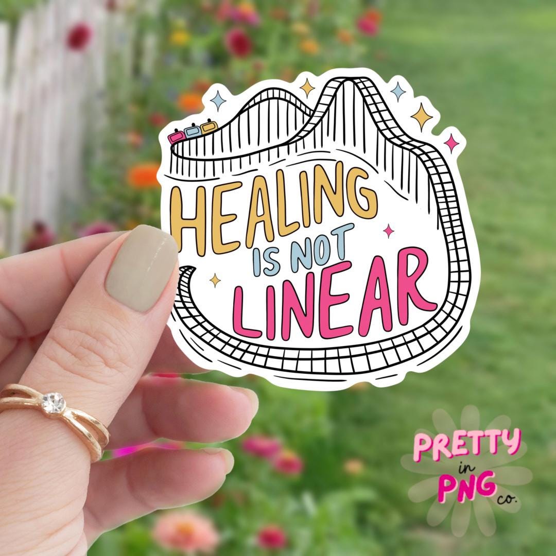 Healing is Not Linear PNG: Mental Health Roller Coaster Design (digital ...