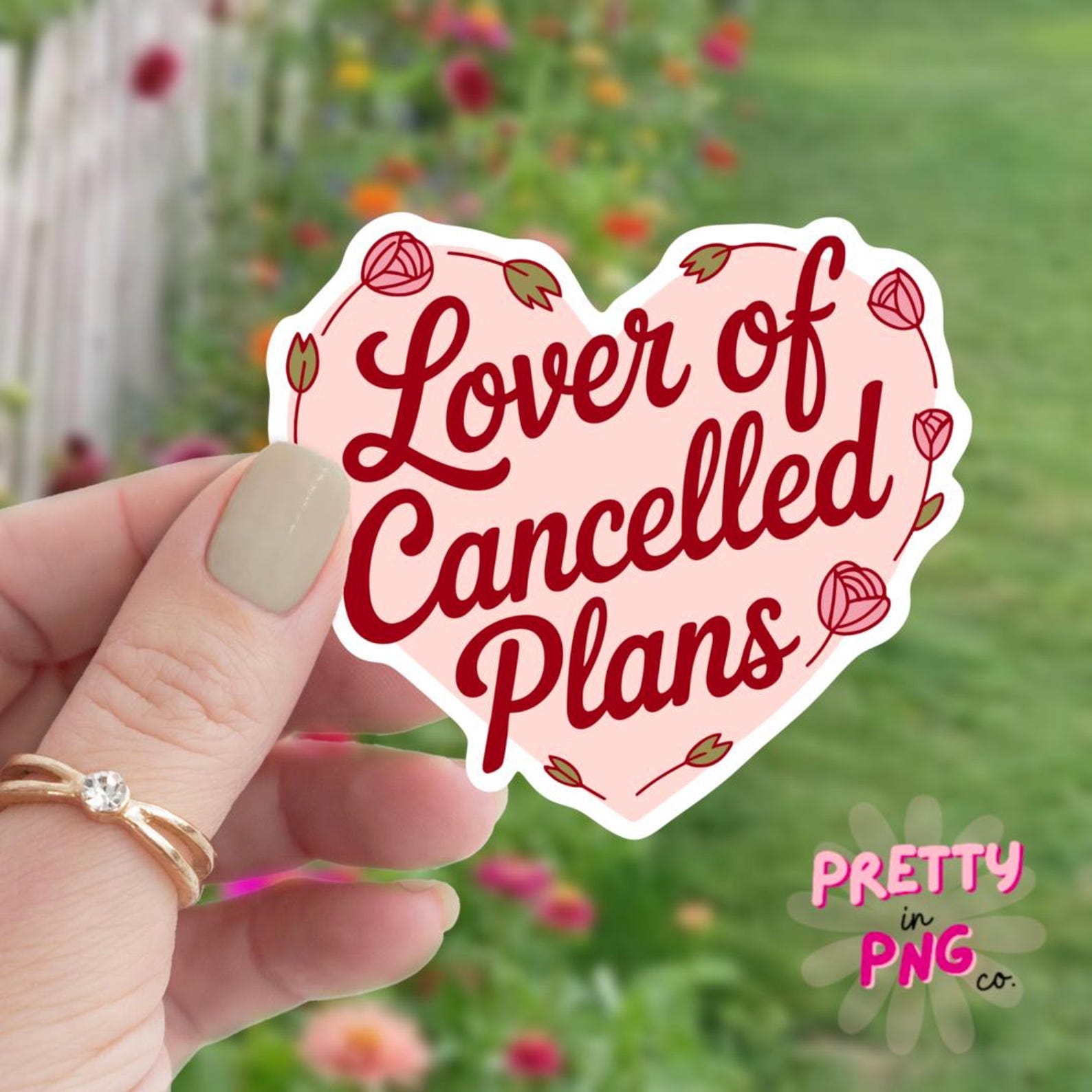 Lover of Canceled Plans PNG | Trendy Sticker Png | Funny Introvert Png ...