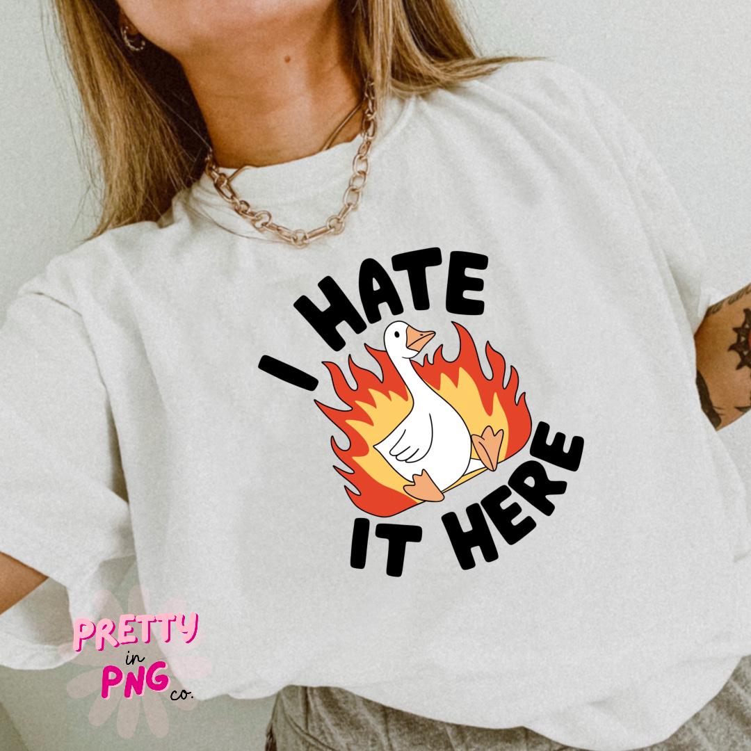 I Hate It Here PNG | Silly Goose Meme Digital Download | Funny Goose ...