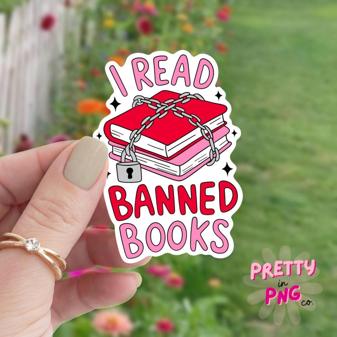 I Read Banned Books PNG | Trendy Book Lover Digital Download | Feminist ...