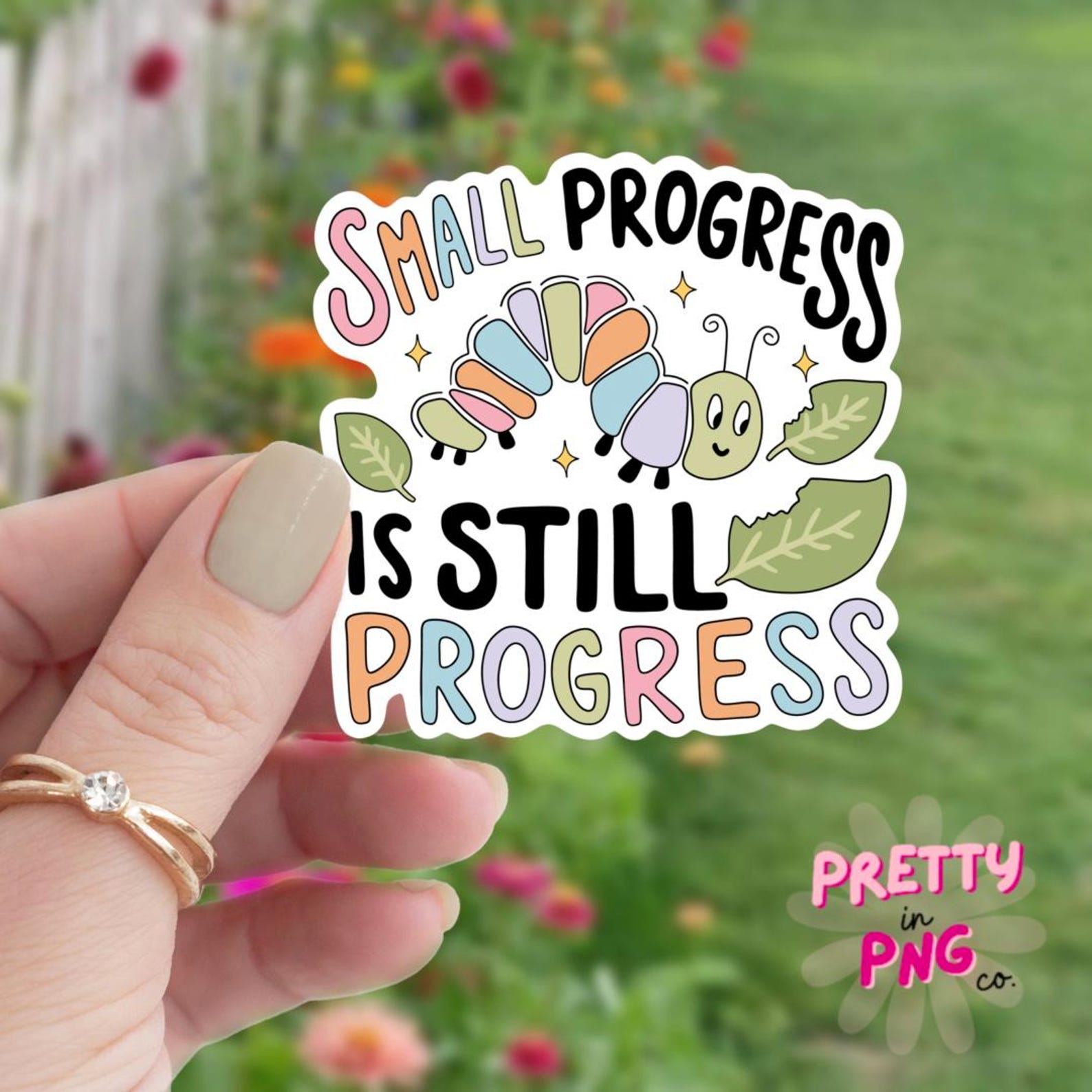 Small Progress is Still Progress PNG | Cute Caterpillar Mental Health ...