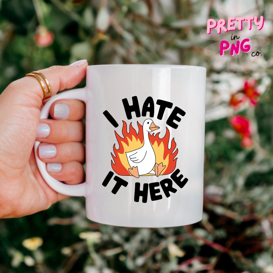 I Hate It Here PNG | Silly Goose Meme Digital Download | Funny Goose ...