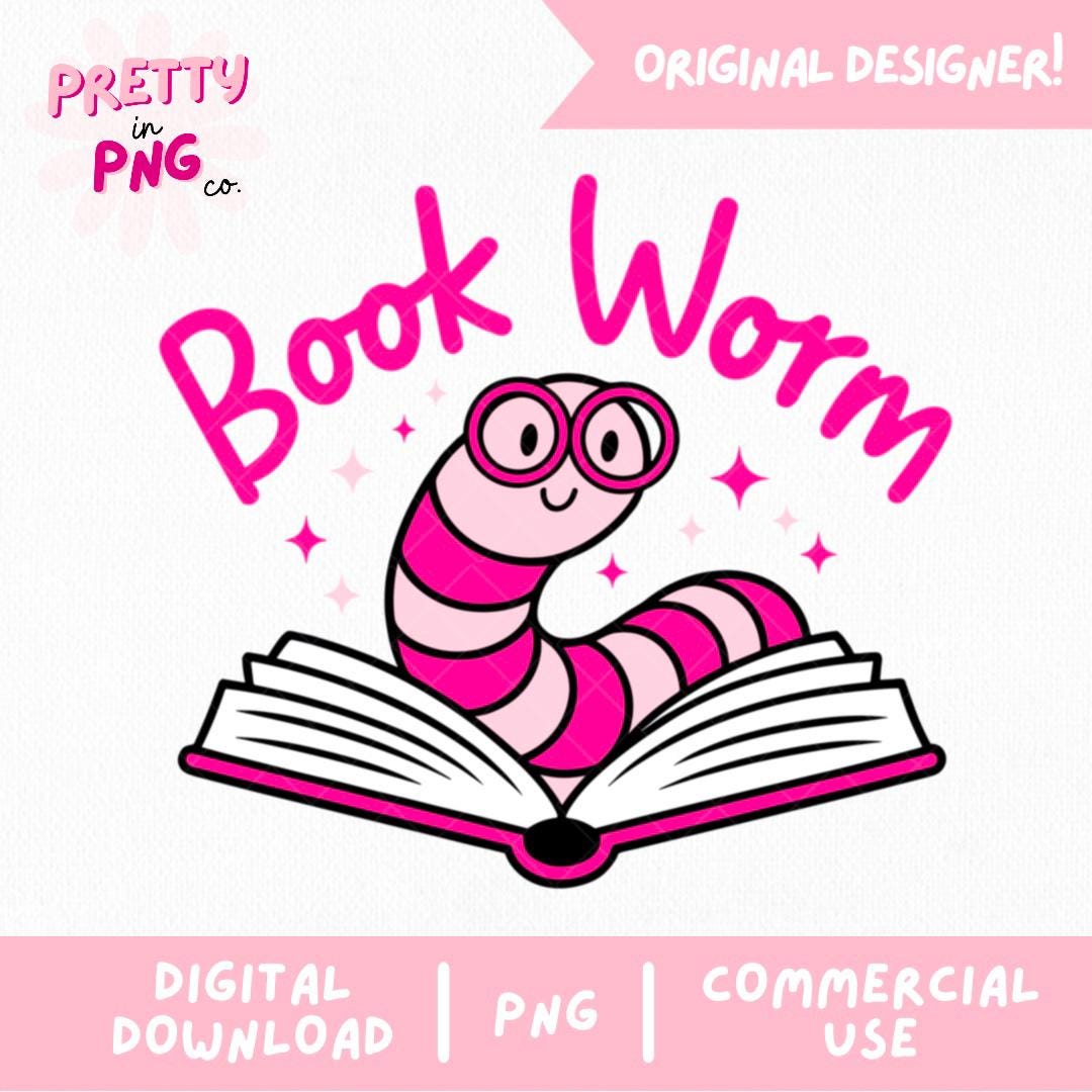 Bookworm Sticker PNG | Trendy PNG | Bookish Sticker Png | Book Tok Png ...