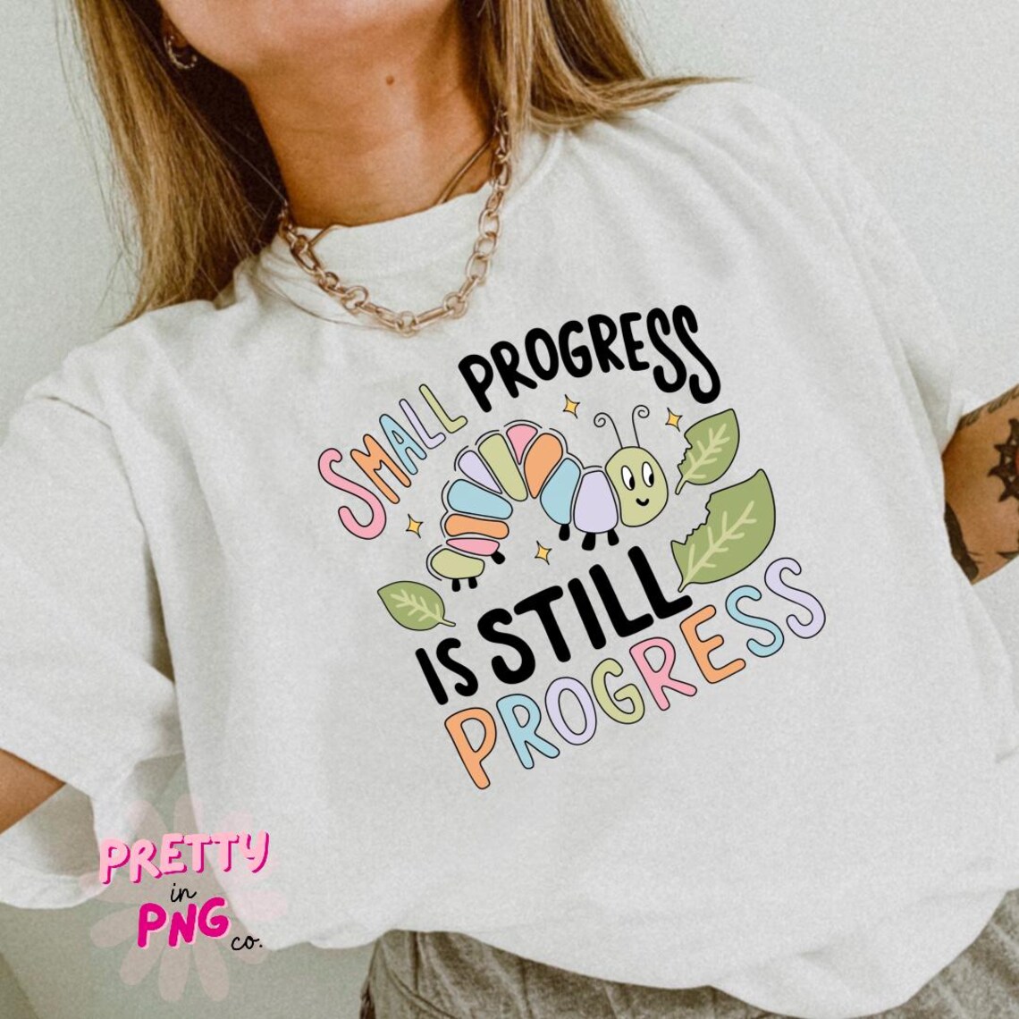 Small Progress is Still Progress PNG | Cute Caterpillar Mental Health ...