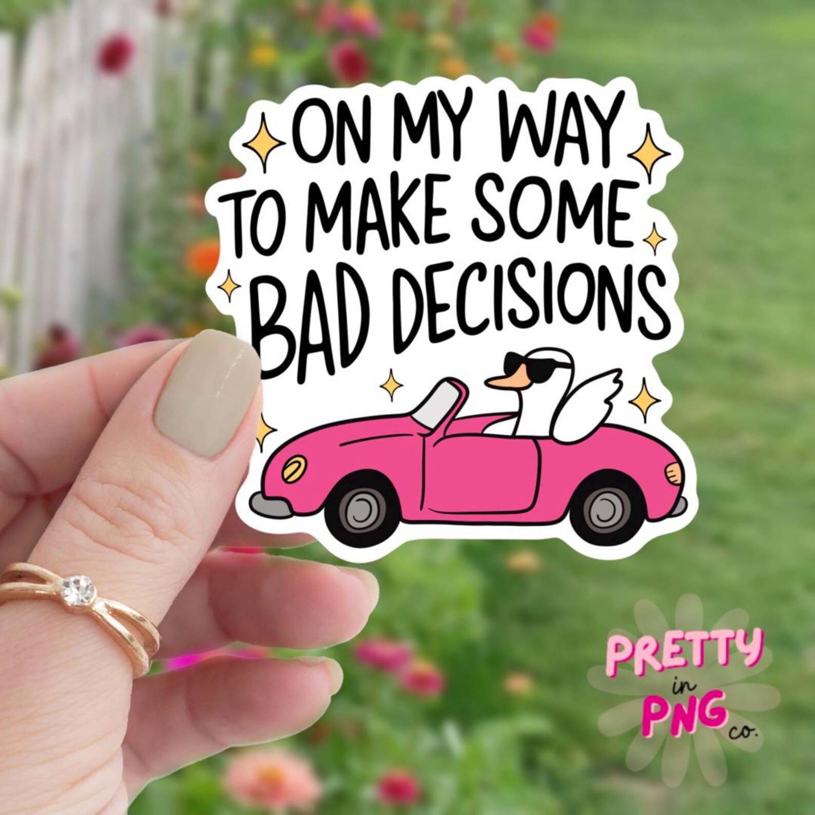 Funny Goose Bad Decisions PNG: Trendy Girly Design (digital Download ...
