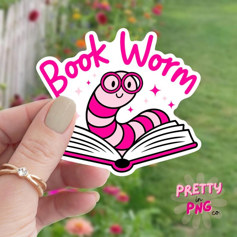 Bookworm Sticker PNG | Trendy PNG | Bookish Sticker Png | Book Tok Png ...