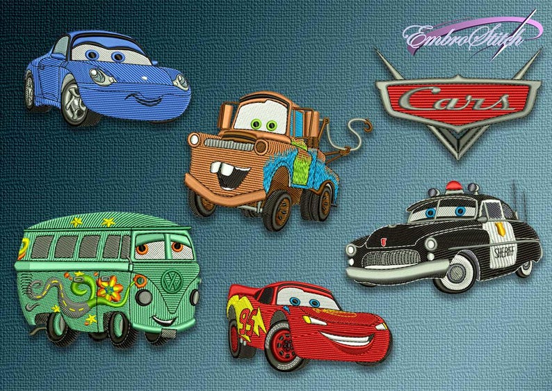 Cars Embroidery Matrix in PES - Etsy