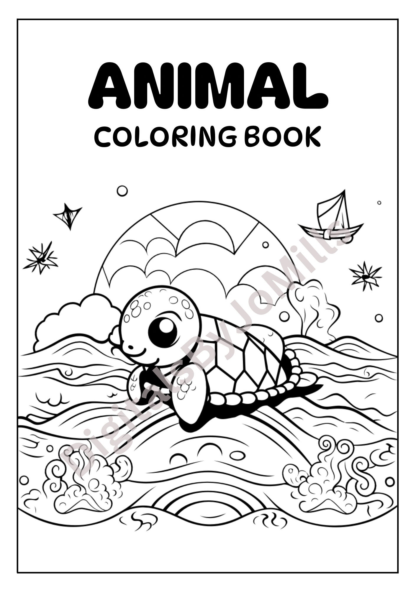 Printable Animal Coloring Book - Etsy