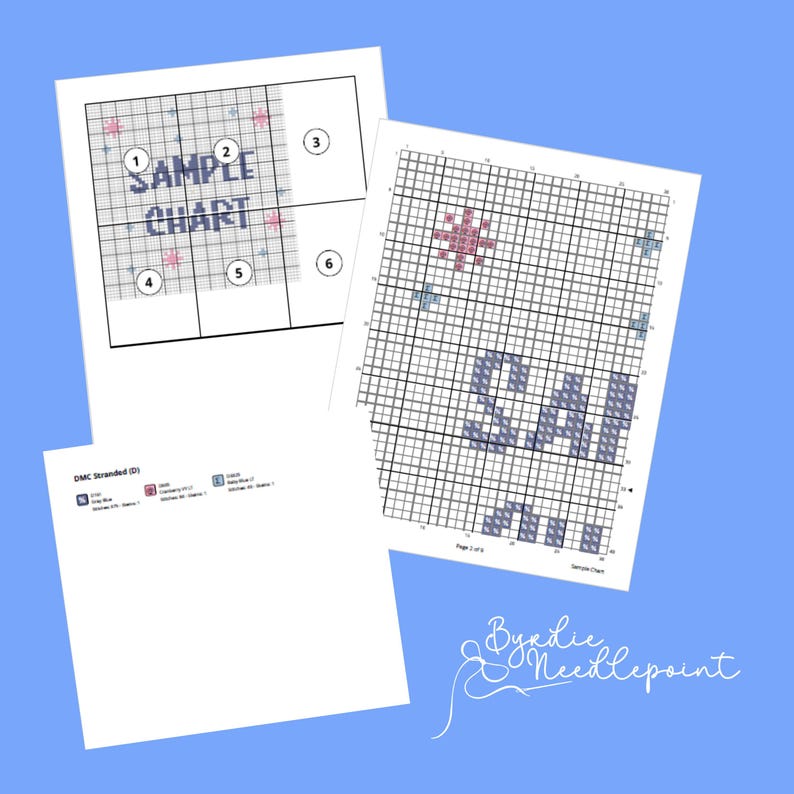 Patriotic Coquette Needlepoint Chart | Digital Download | American Flag ...