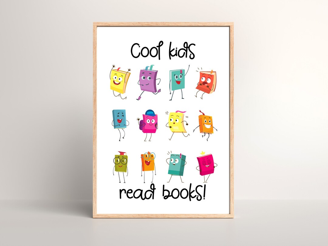 Cool Kids Read Books Classroom Print, Digital Download, Classroom Wall ...