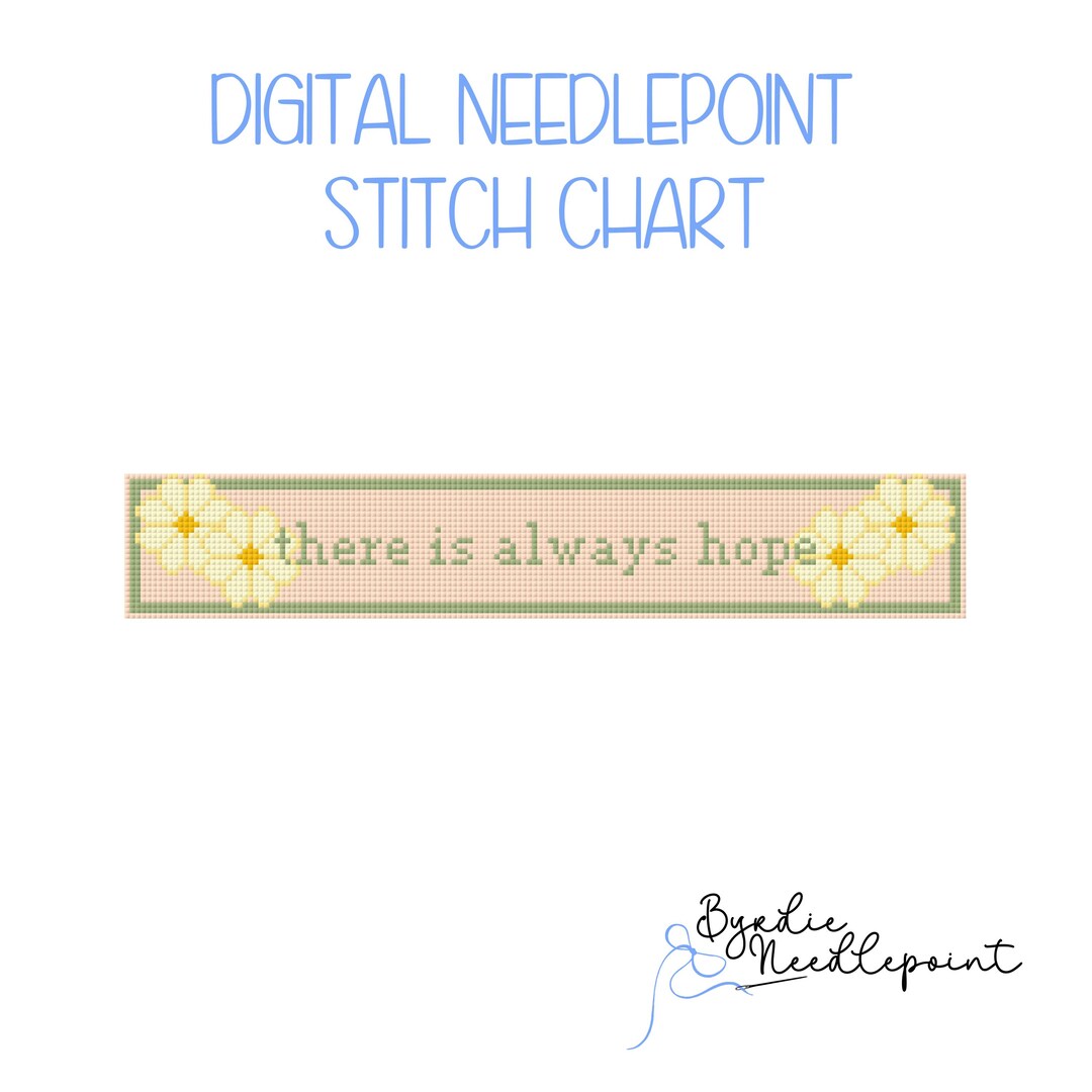 There is Always Hope Key Fob Digital Needlepoint Chart | Digital ...