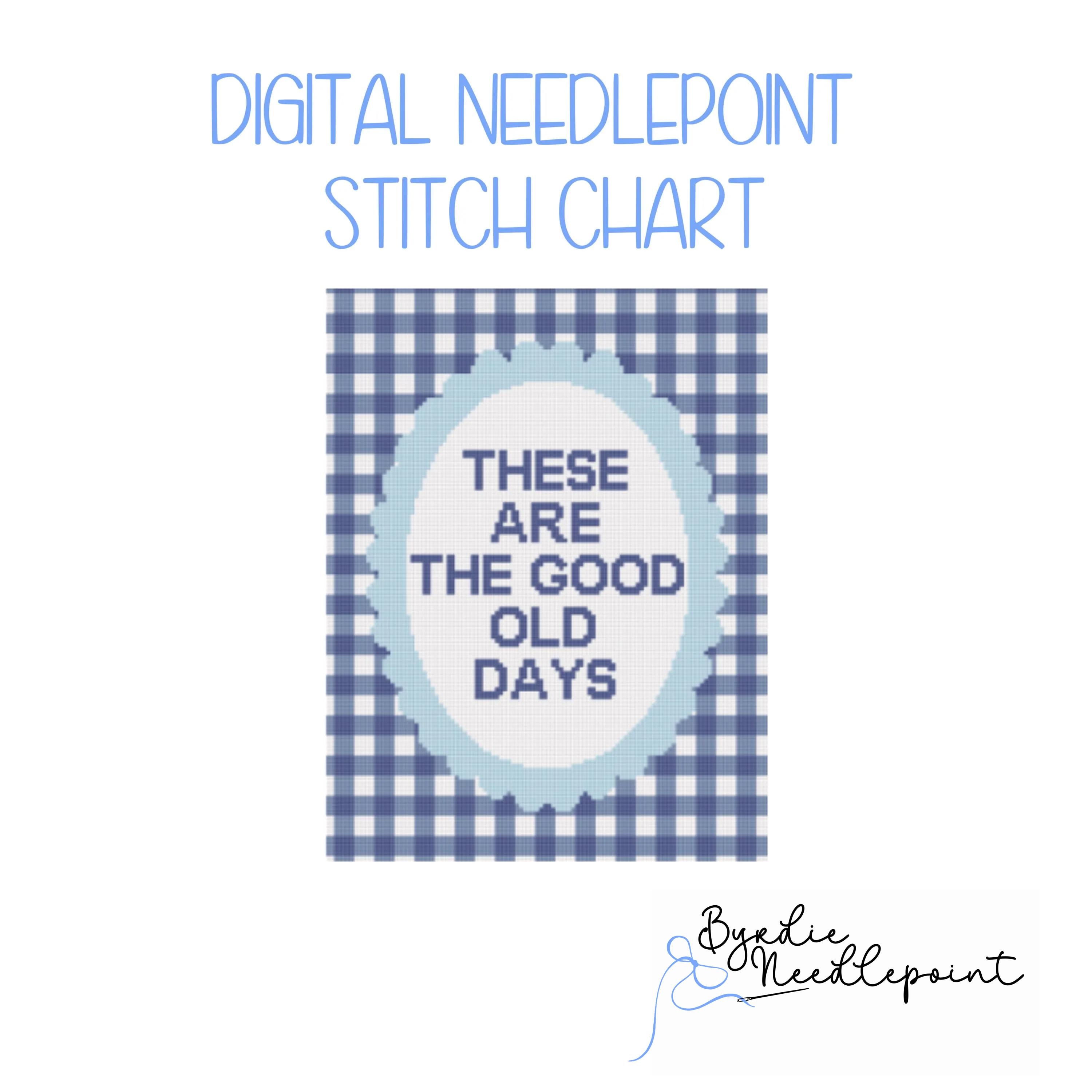 These Are the Good Old Days Needlepoint| Preppy Needlepoint Pattern ...
