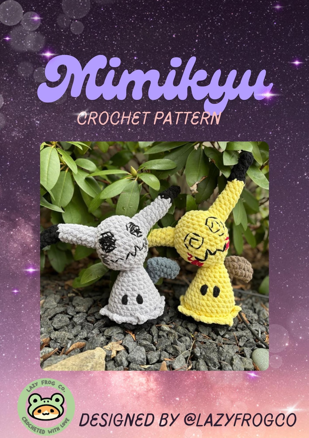 Mimikyu Pokemon Amigurumi Crochet Pattern, Low Sew, Pocket Monster ...