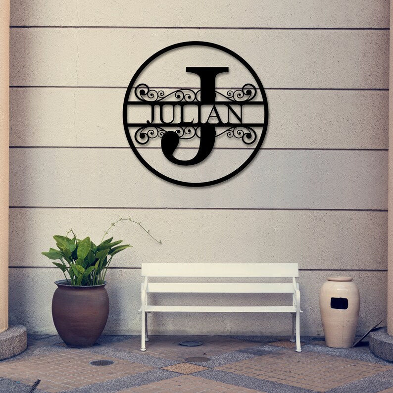 Custom Metal Monogram Sign Personalized Home Decor, Wedding Gift ...