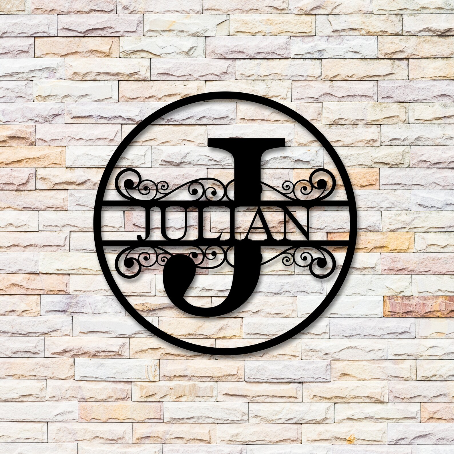 Custom Metal Monogram Sign Personalized Home Decor, Wedding Gift ...