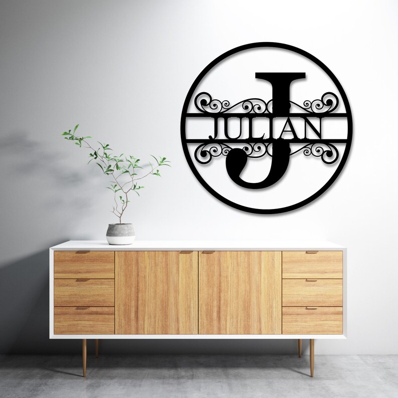 Custom Metal Monogram Sign Personalized Home Decor, Wedding Gift ...