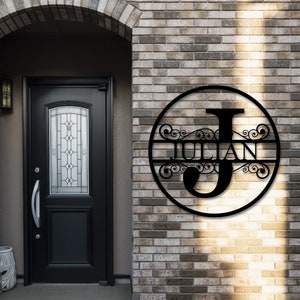 Custom Metal Monogram Sign Personalized Home Decor, Wedding Gift ...