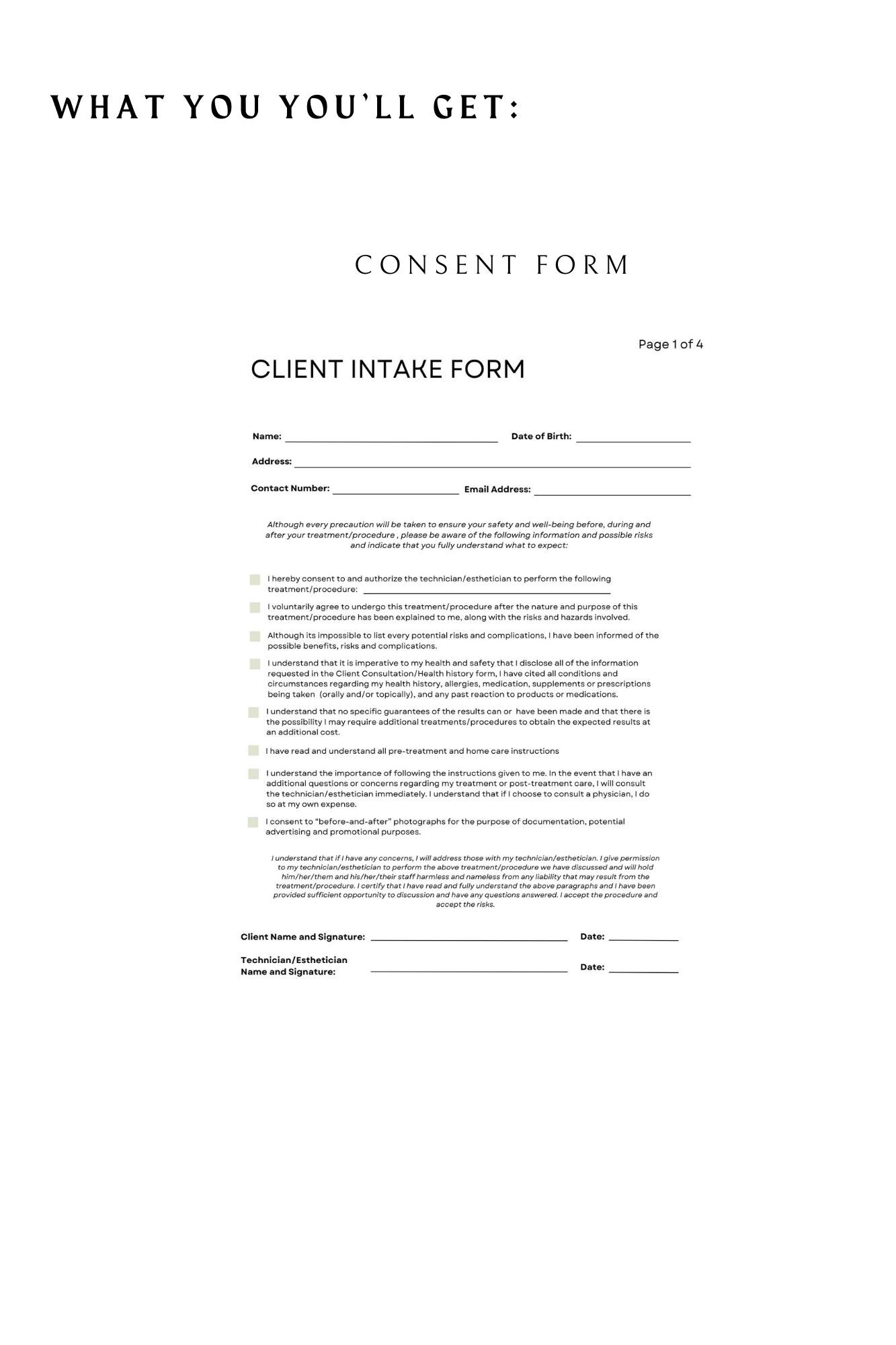 Client Intake Forms New Client Intake Form Editable Client Intake Form ...