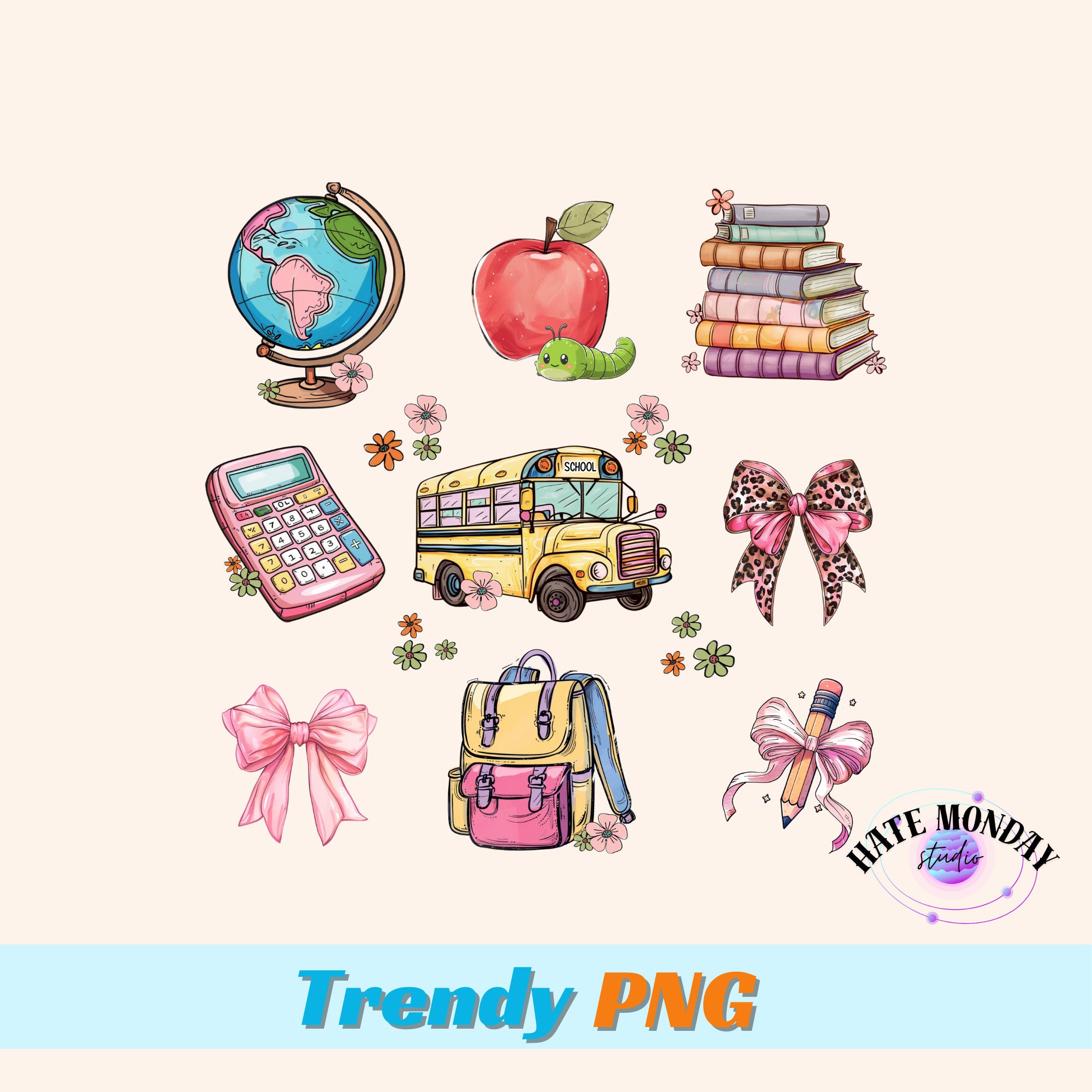 Coquette School Png, Back to School Png, Teacher Coquette Pink Bow Png ...