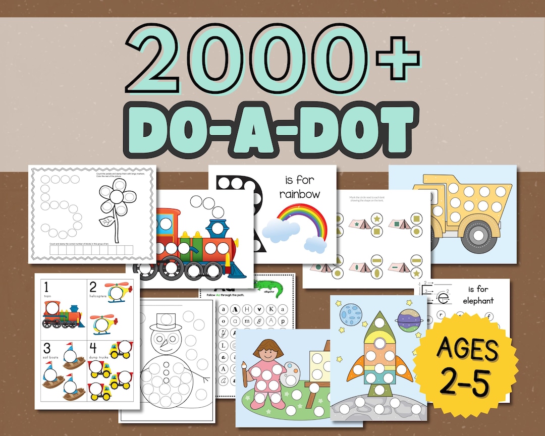 2000+ Do-a-dot Worksheets | Dot Marker Learning Pack for Preschool, Pre ...