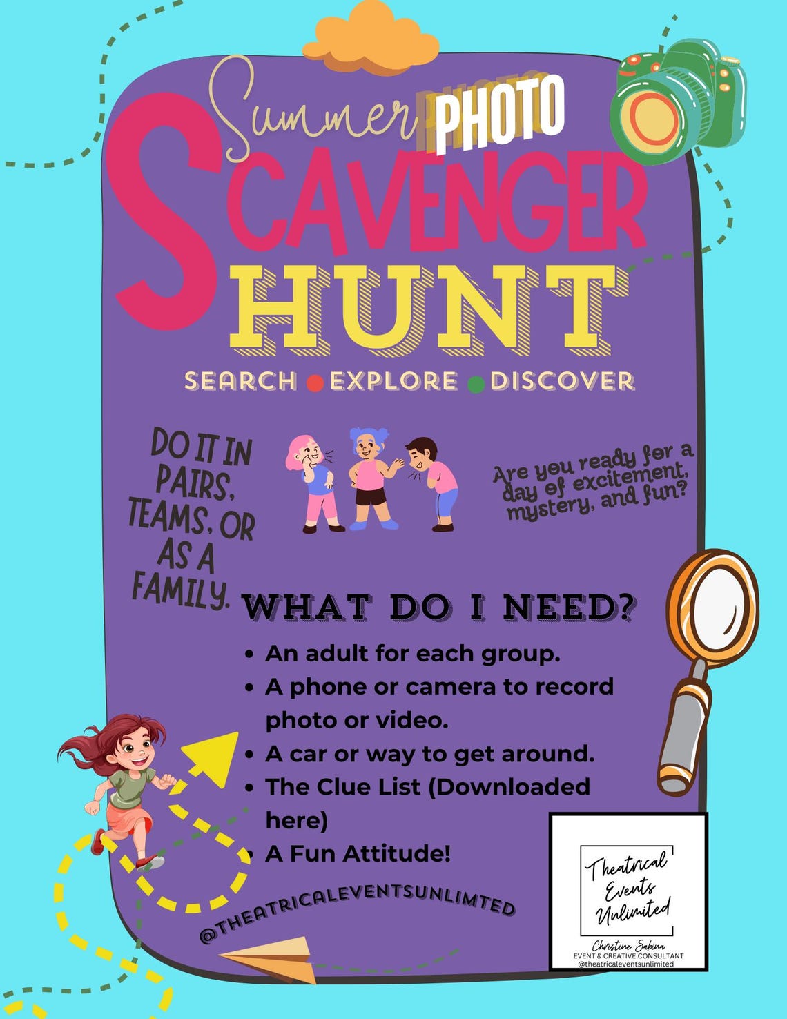 Summer Photo Scavenger Hunt Created by Theatrical Events Unlimited - Etsy