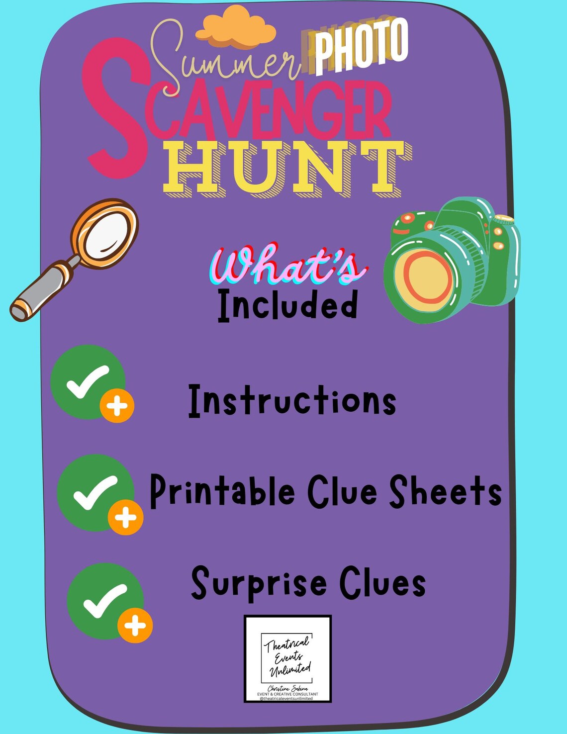 Summer Photo Scavenger Hunt Created by Theatrical Events Unlimited - Etsy