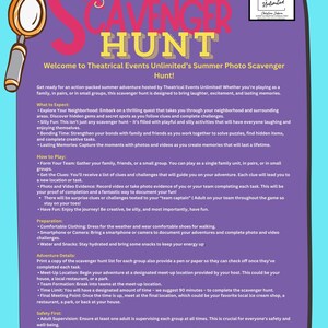 Summer Photo Scavenger Hunt Created by Theatrical Events Unlimited - Etsy