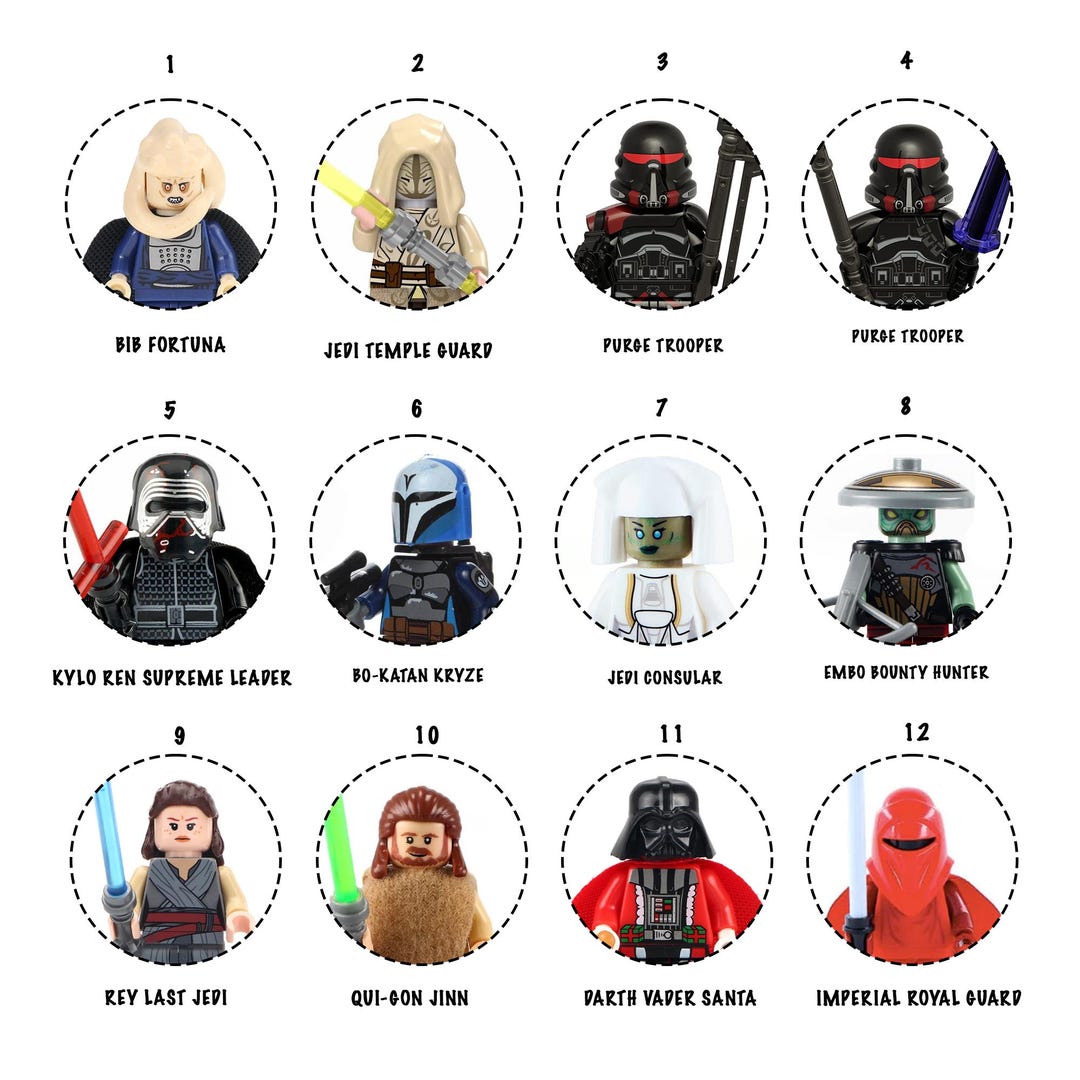 Star Wars Custom Minifigures Darth Vader, Count Duko, Captain Rex ...