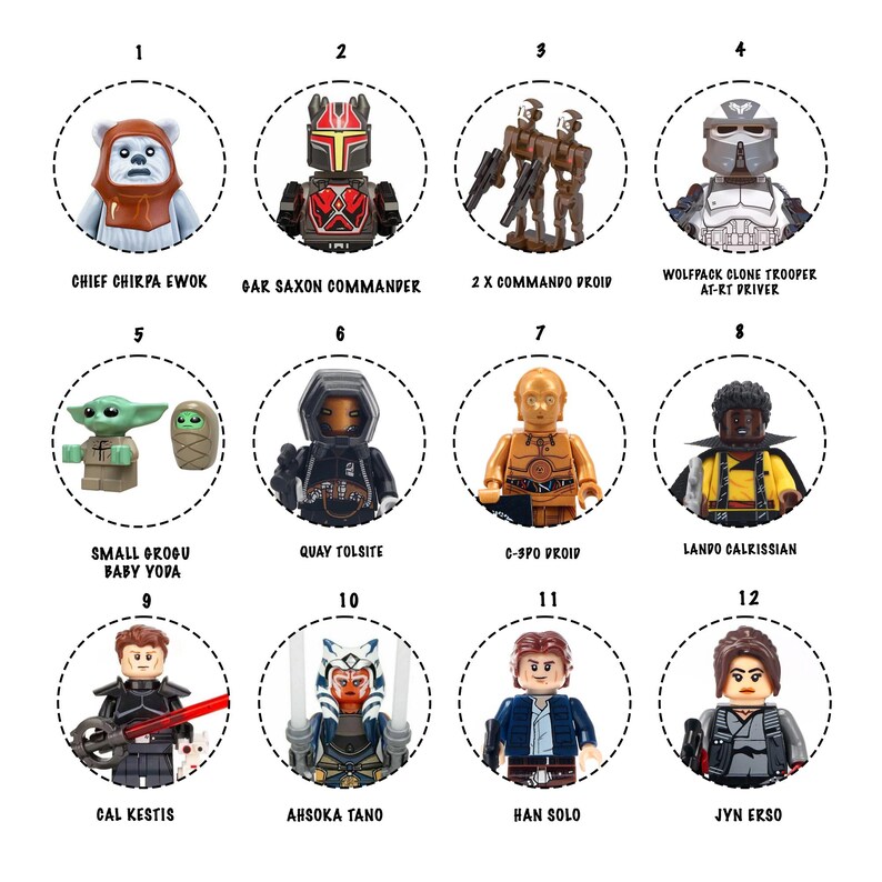 Star Wars Custom Minifigures Darth Vader, Count Duko, Captain Rex ...