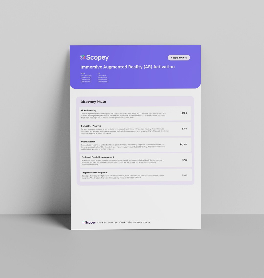 Immersive Augmented Reality (AR) Activation - Canva Project Scope - Etsy
