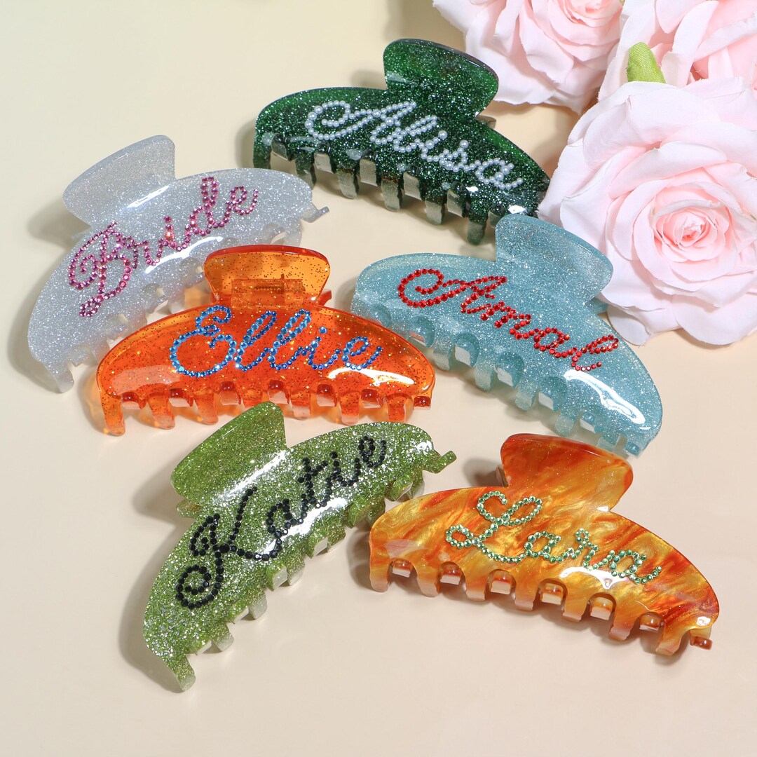 Personalized Name Claw Clips:thank You Gifts for Bridesmaids&bridesmaid ...