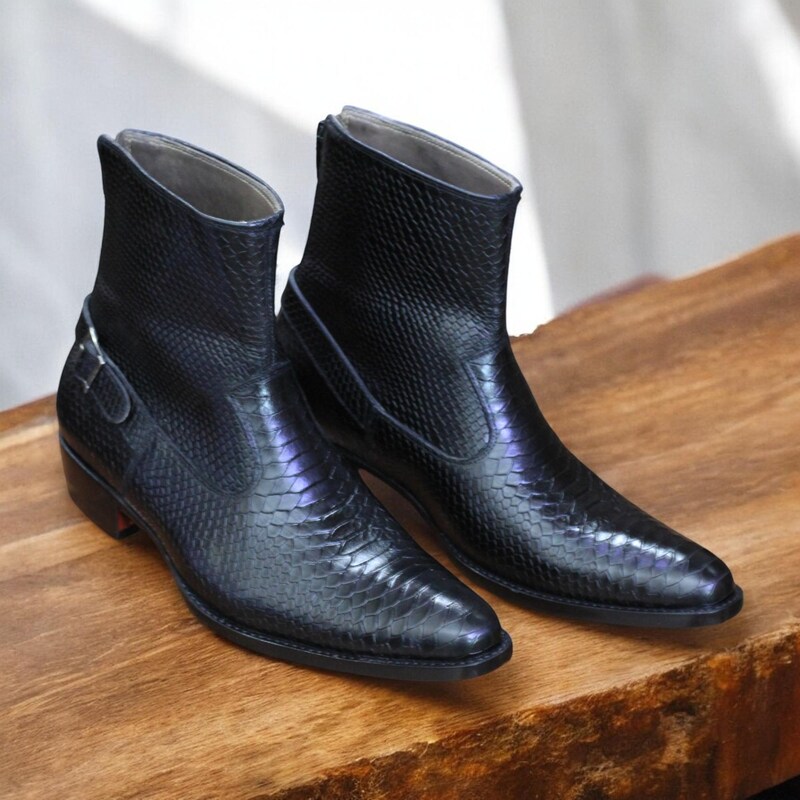 Snake Skin Boots - Etsy