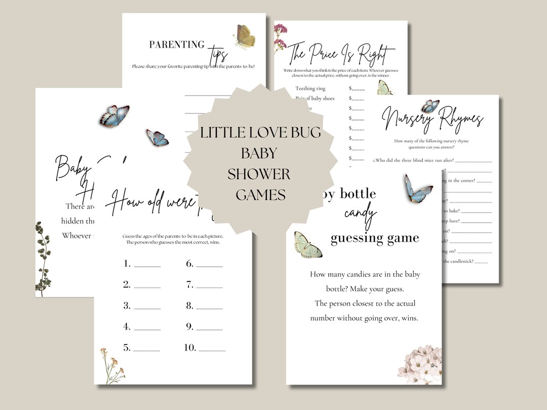 Little Love Bug Baby Shower Games - Etsy