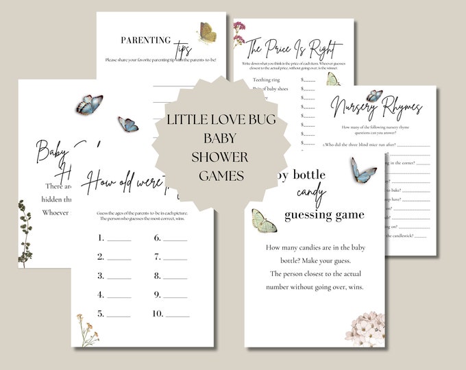 Little Love Bug Baby Shower Games - Etsy