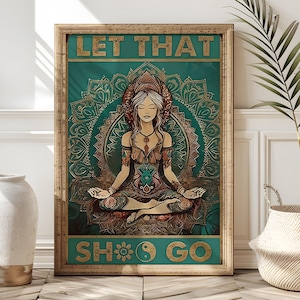 Meditation Boho Art Spiritual Wall Decor Print Zen Mindfulness Poster ...