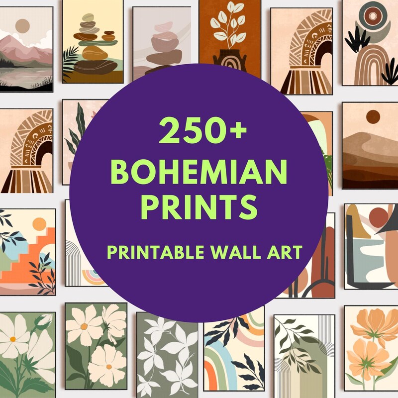 Printable Boho Wall Art - Etsy