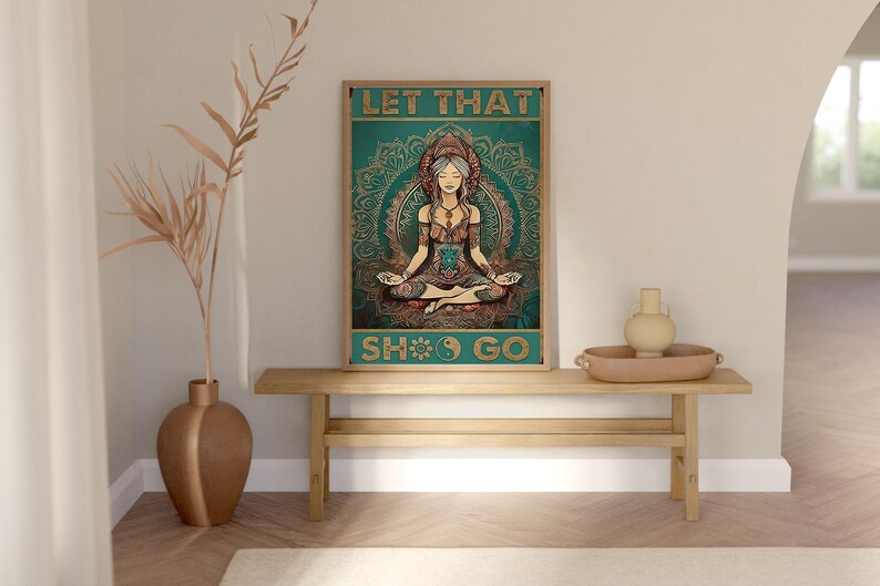 Meditation Boho Art Spiritual Wall Decor Print Zen Mindfulness Poster ...