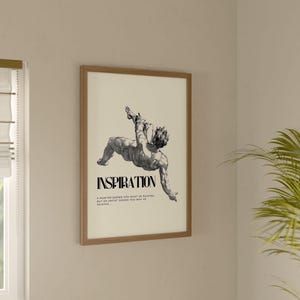Inspiration Quote Wall Art Print Classical Figure Poster Motivational ...