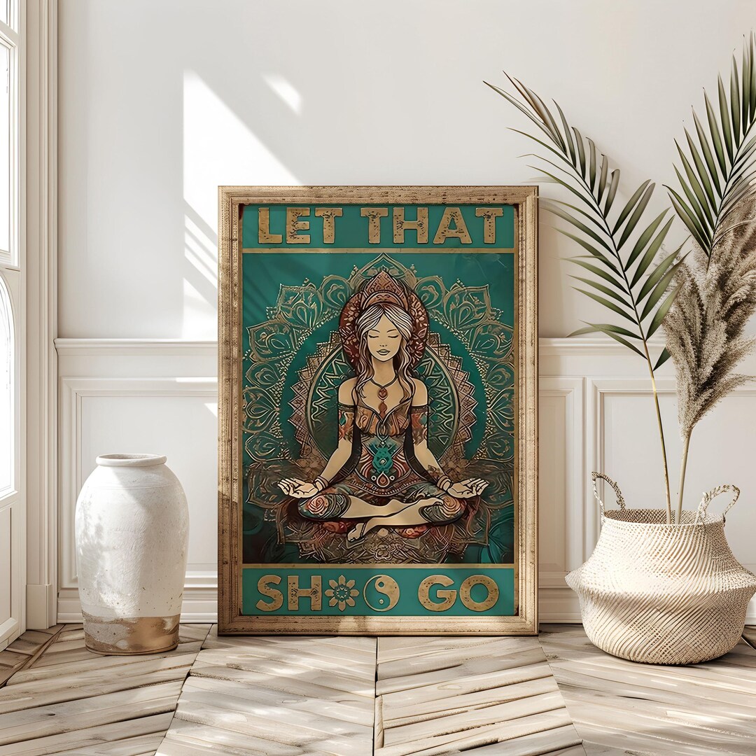 Meditation Boho Art Spiritual Wall Decor Print Zen Mindfulness Poster ...
