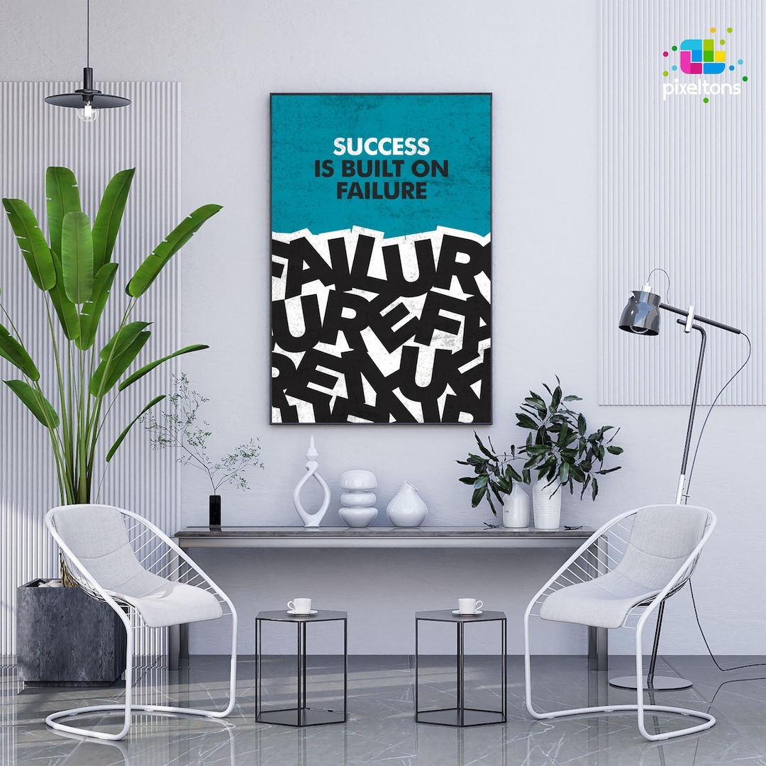 Motivational Success Wall Art Poster Inspirational Quote Print Modern ...