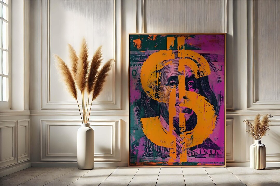 Graffiti Dollar Sign Pop Art Print: Modern Urban Wall Decor (digital ...