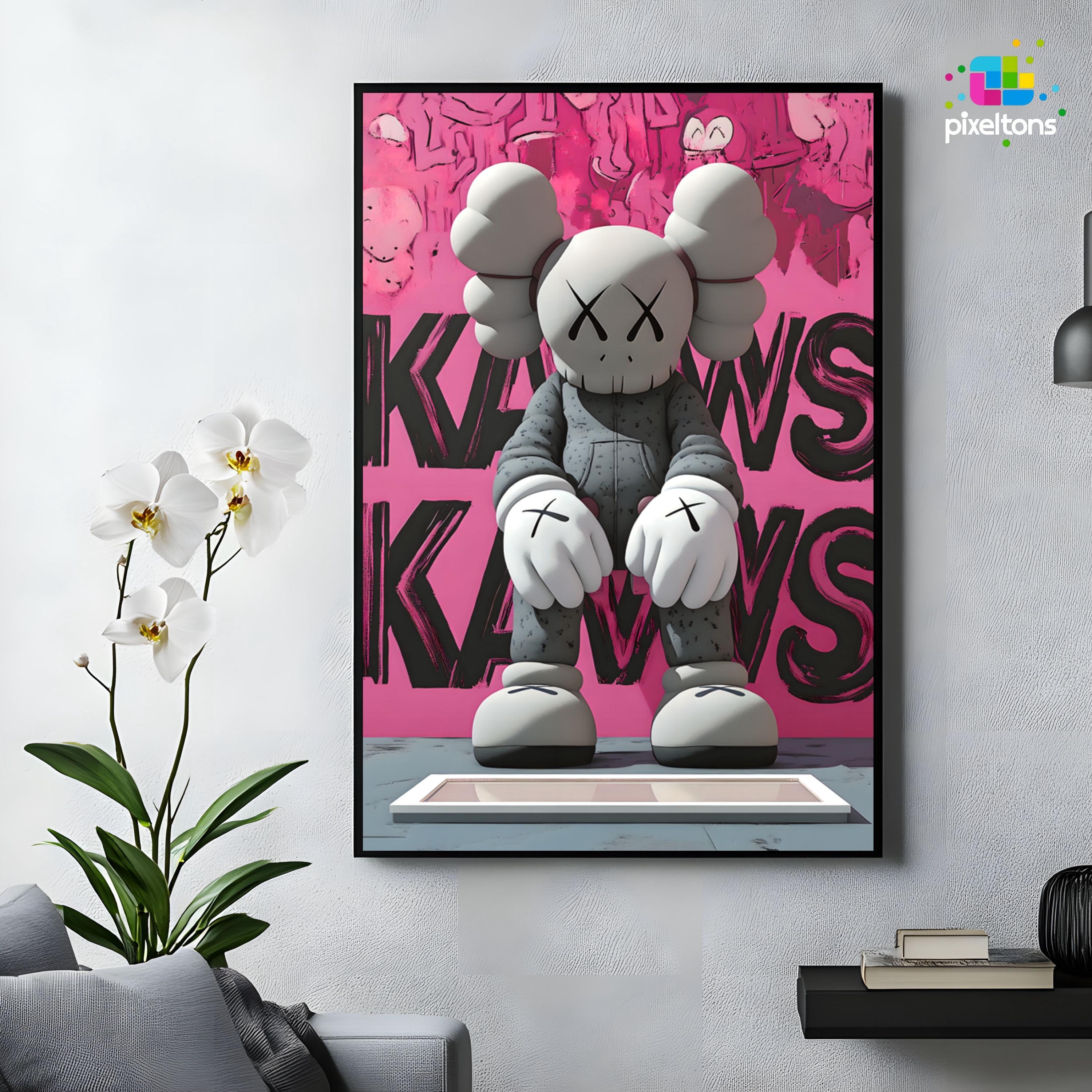Kaws Pink and White - Etsy Kaws Pink and White - Etsy