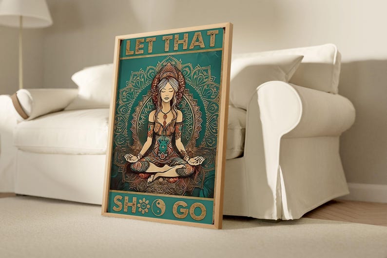 Meditation Boho Art Spiritual Wall Decor Print Zen Mindfulness Poster ...
