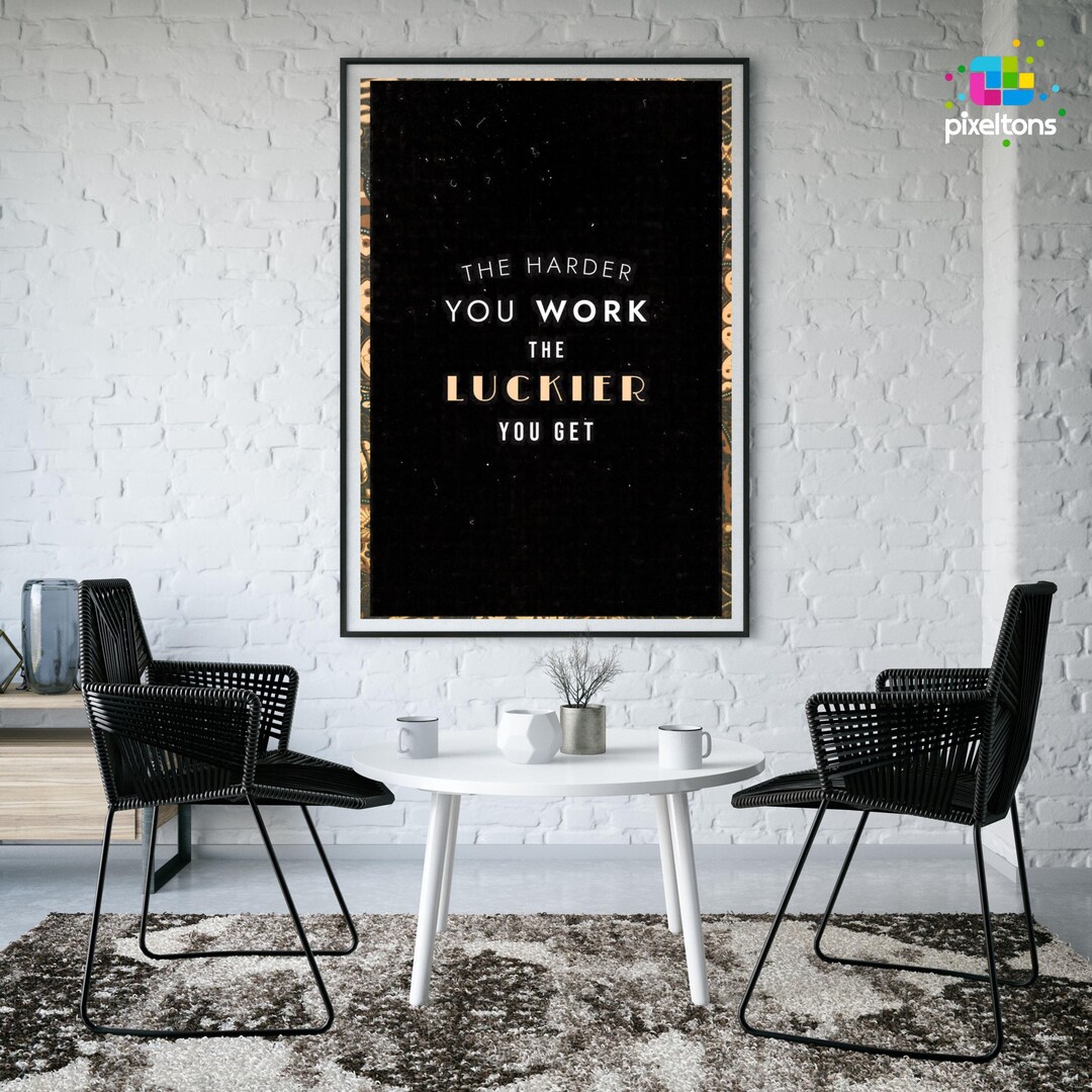 Motivational Quote Art Print: Work Ethic Typography (digital Download ...