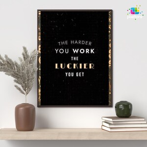 Motivational Quote Art Print: Work Ethic Typography (digital Download ...