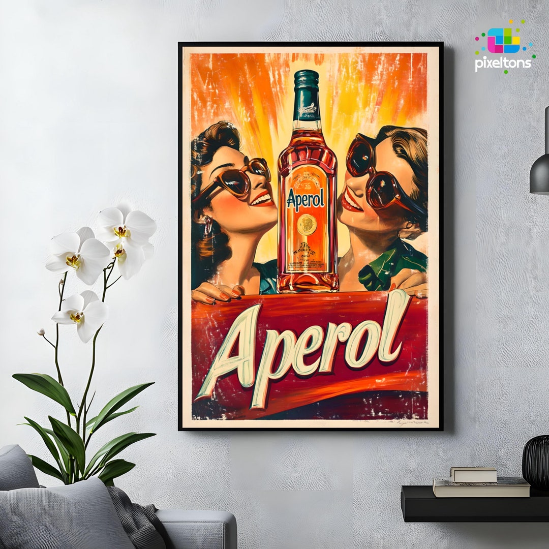 Vintage Aperol Advertisement Print: 1950s Retro Bar Decor (digital ...